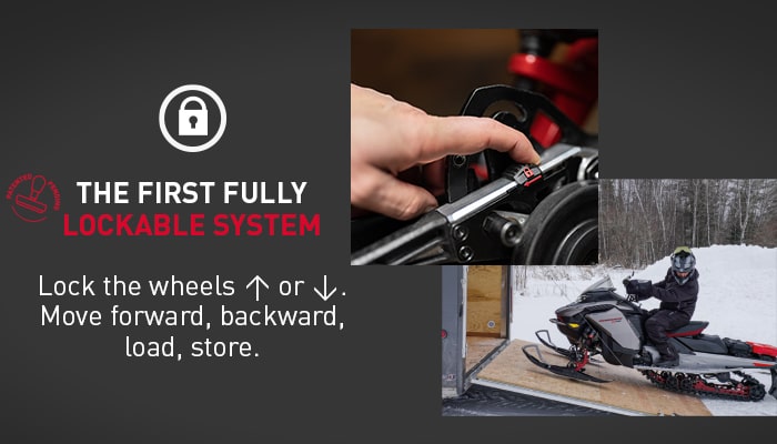 Snowmobile Retractable Wheel System Rouski EVO